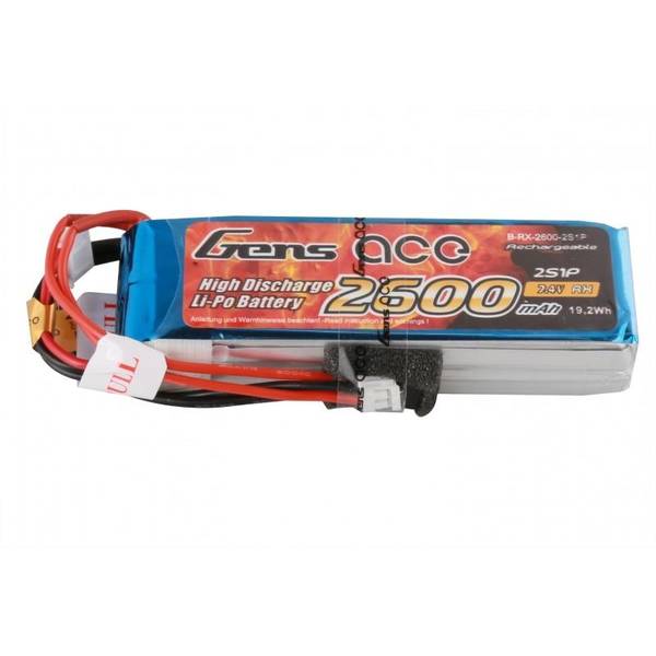 2S 7.4V 2600mAh LiPo TX/RX-Pack - Løten RC Shop AS